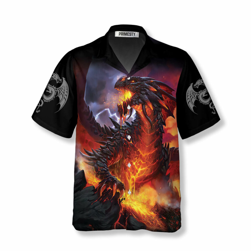 Dragon Monster Fire Art Dragon Shirts for Men Dragon Hawaiian Shirt ...