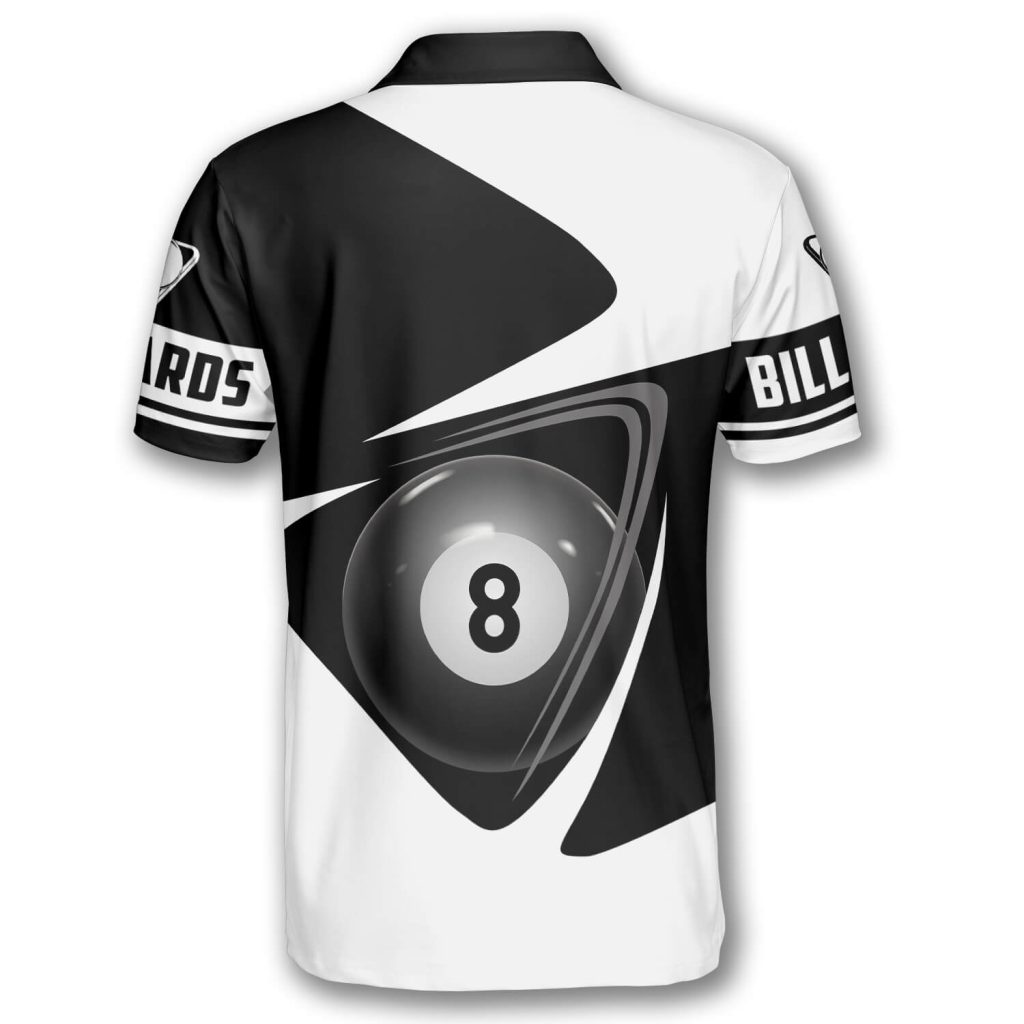 Billiard Ball Black White Version Custom Billiard Shirts for Men - Primesty