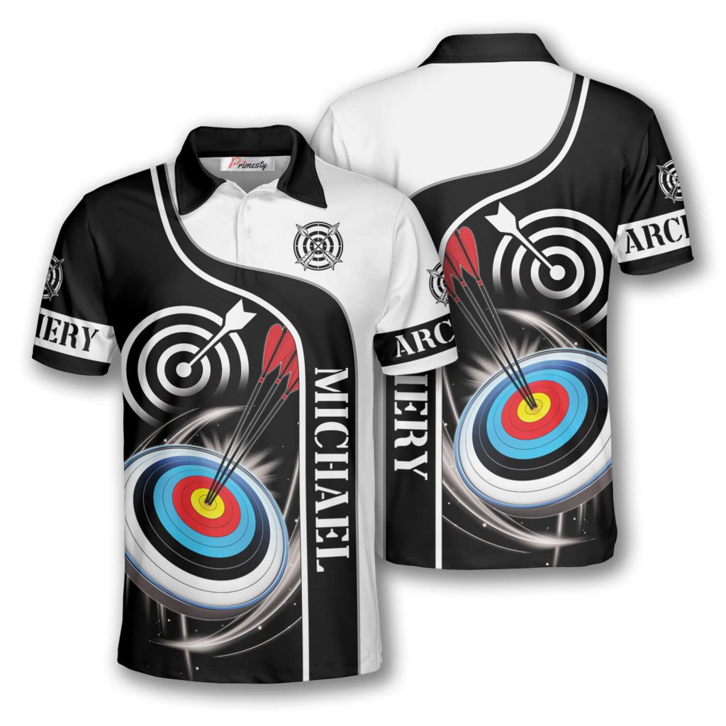 Archery Targets Black White Version Custom Archery Shirts for Men ...