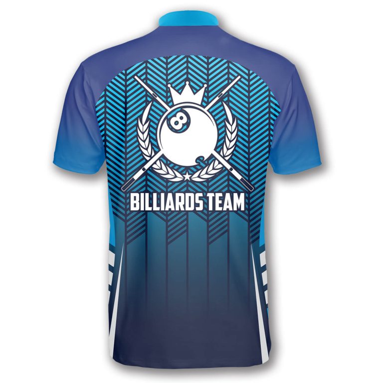 Blue Abstract Sports Style Custom Billiard Jerseys for Men - Primesty