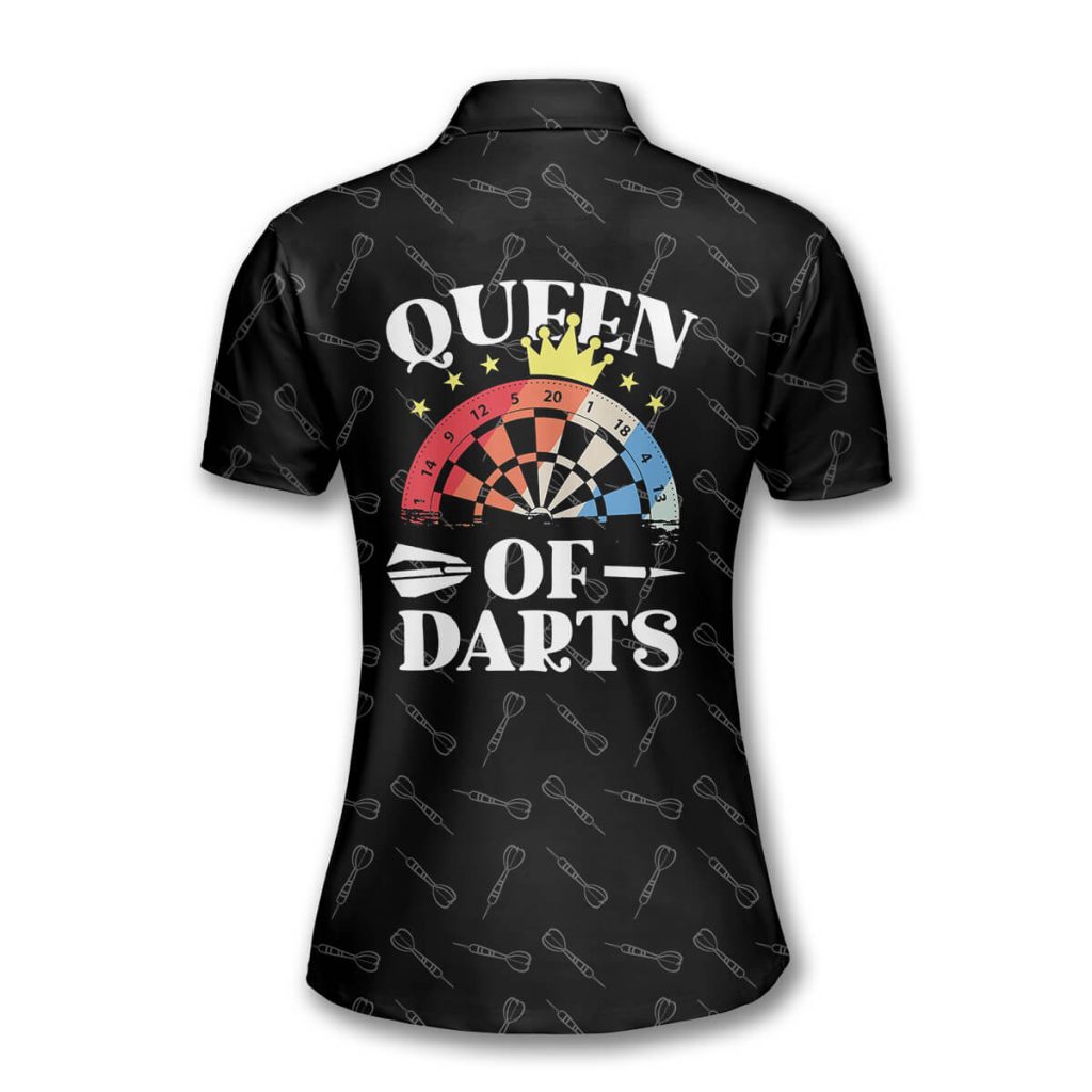 Queen of Darts Arrow Pattern Custom Darts Shirts for Women - Primesty