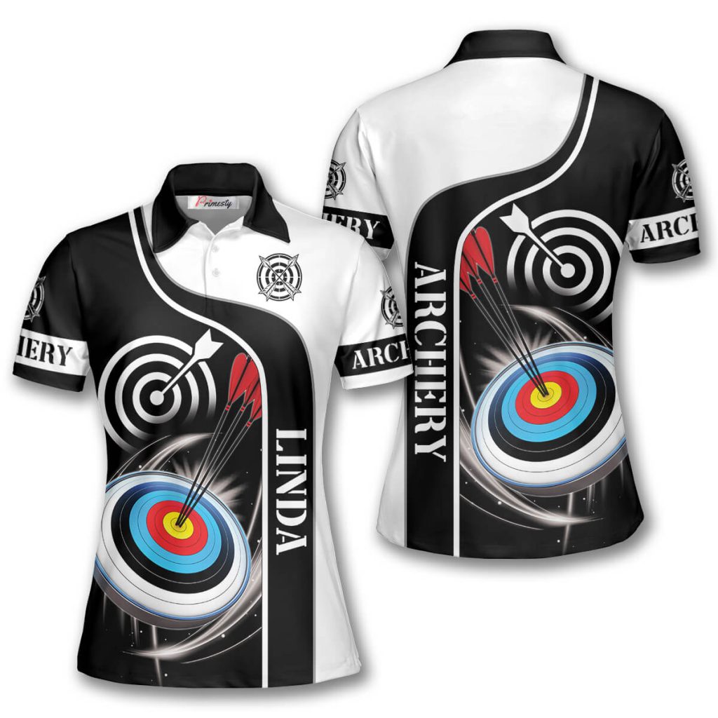 Archery Targets Black White Custom Archery Shirts for Women - Primesty