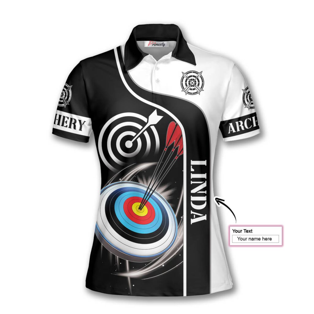 Archery Targets Black White Custom Archery Shirts for Women - Primesty