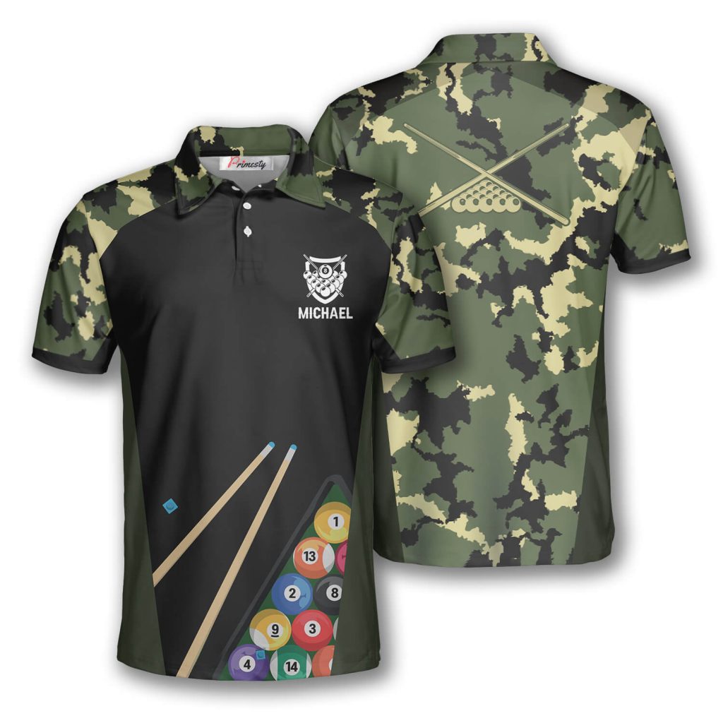 Billiard Camouflage Custom Billiard Shirts for Men - Primesty