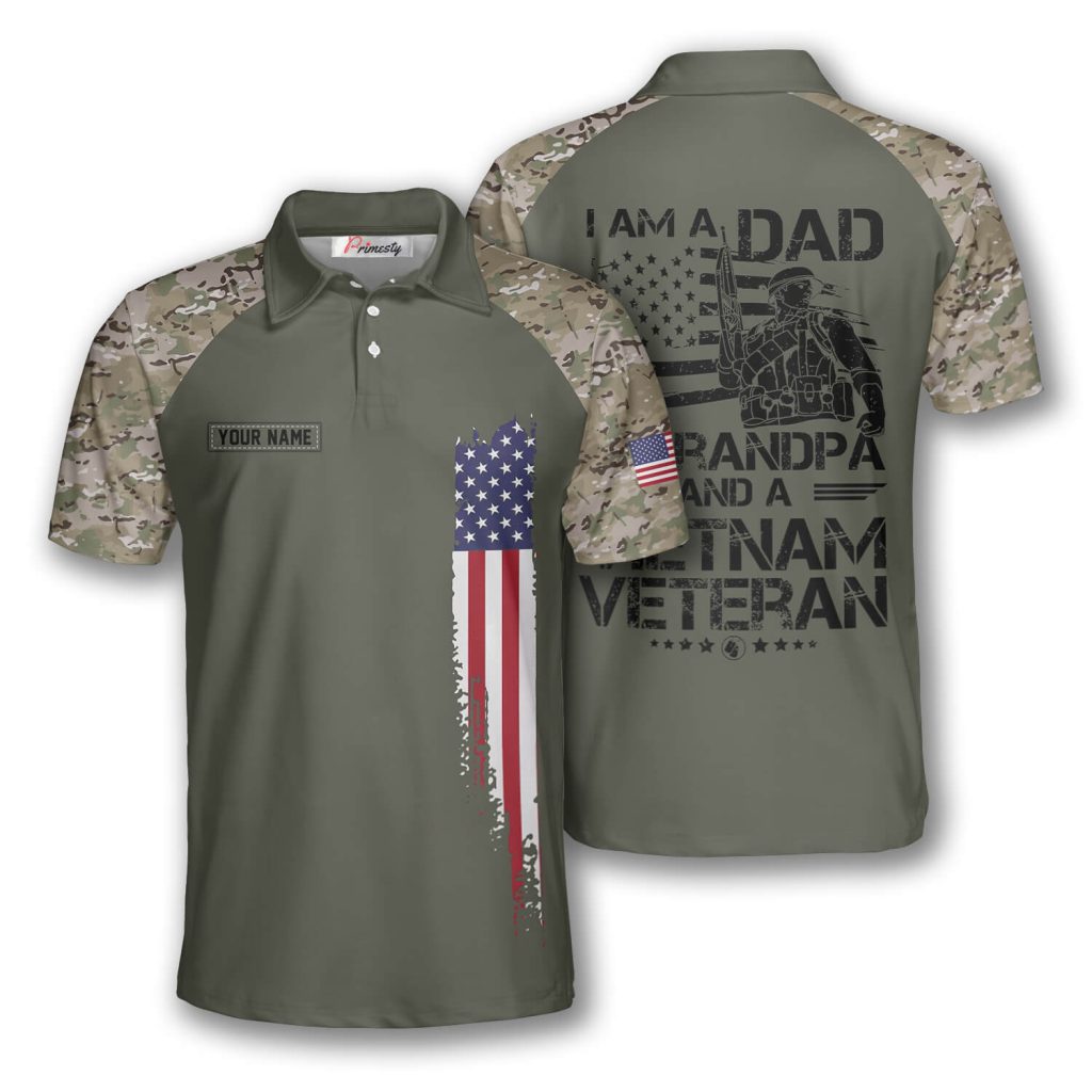 Veteran Shirts for Men - Custom Veteran Polo Shirts - Primesty