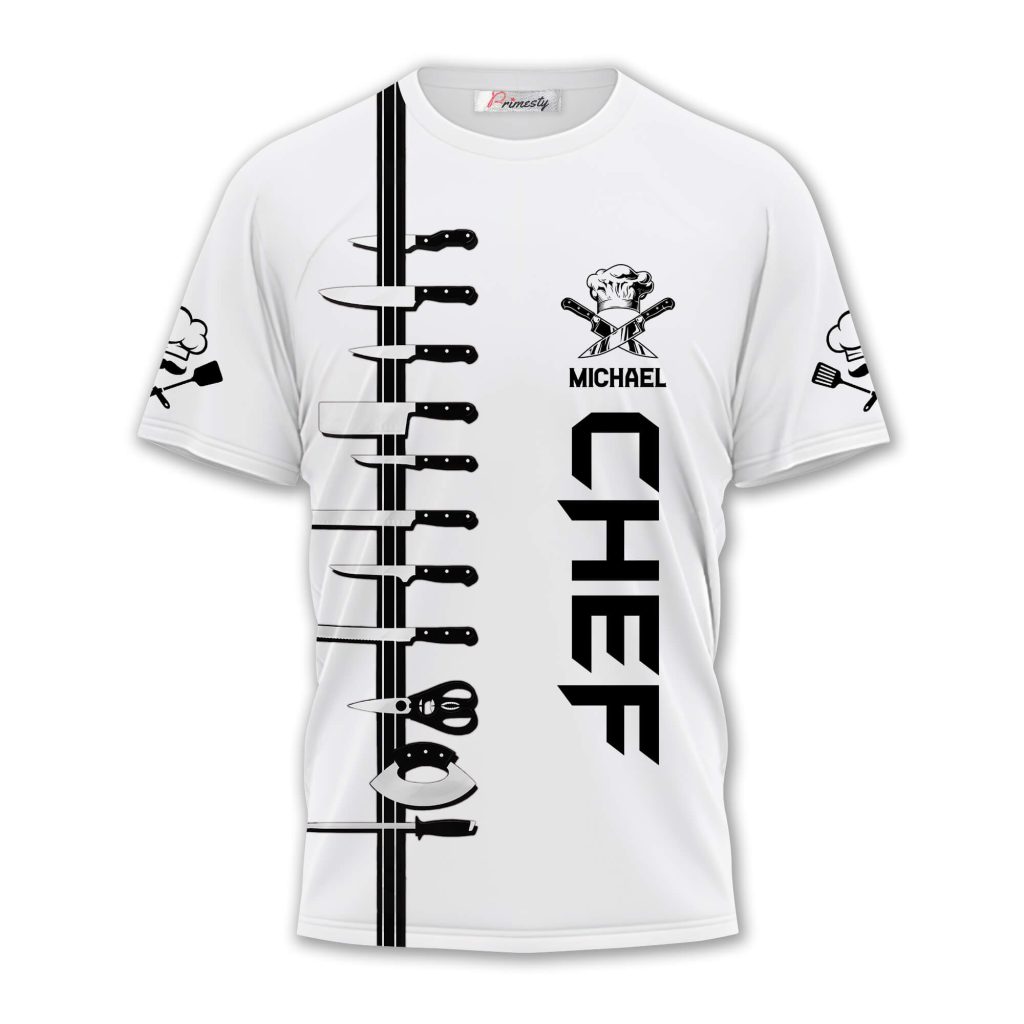 Personalized Chef T-shirts for Men, Custom Men's Chef Shirts PM009 ...