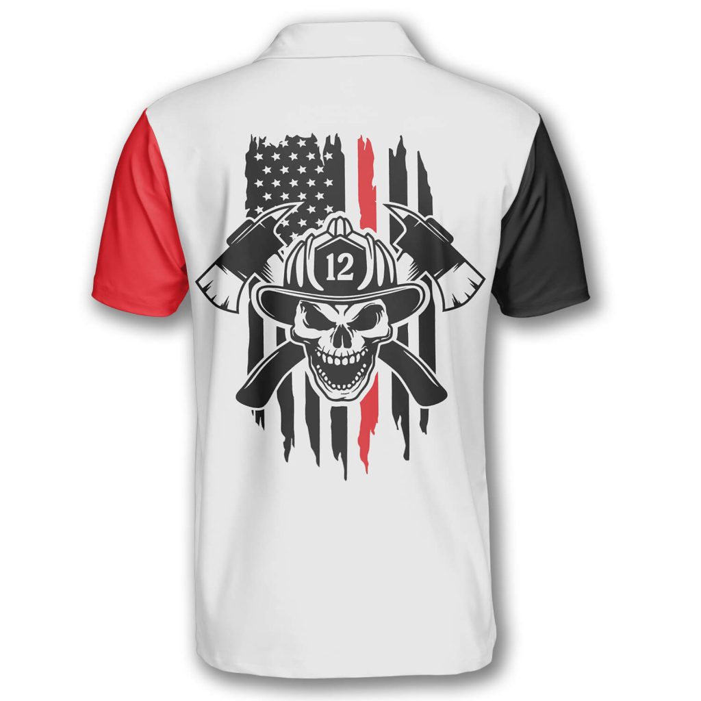 Firefighter Red Argyle Pattern Custom Firefighter Shirts for Men - Primesty