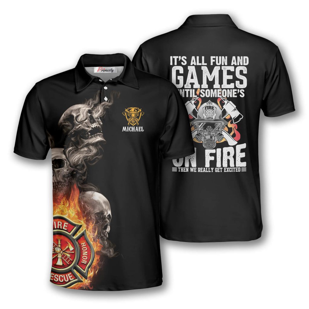 Firefighter Polo Shirts - Custom Firefighter Shirts - Primesty