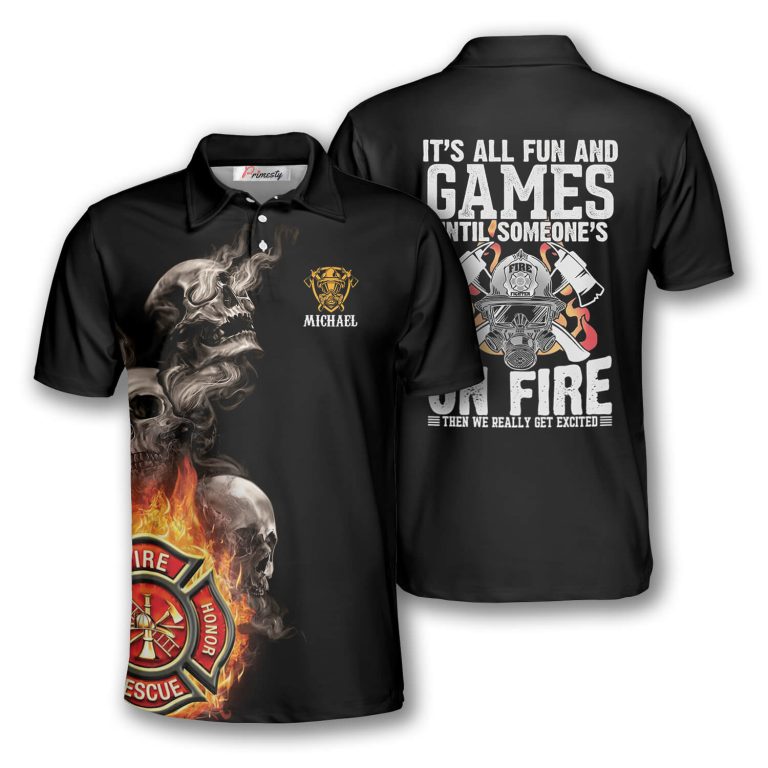 Firefighter Polo Shirts - Custom Firefighter Shirts - Primesty