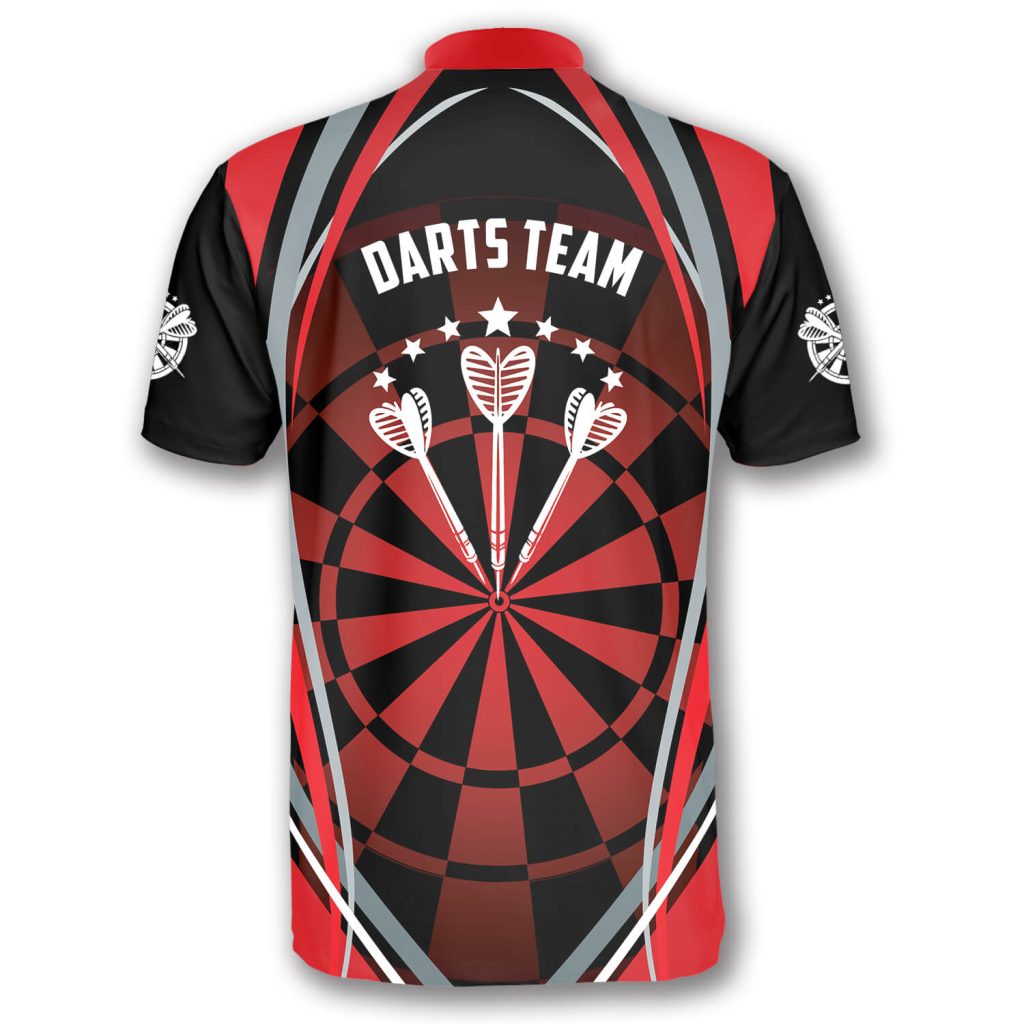 Dart Board Red Black Custom Darts Jerseys for Men - Primesty
