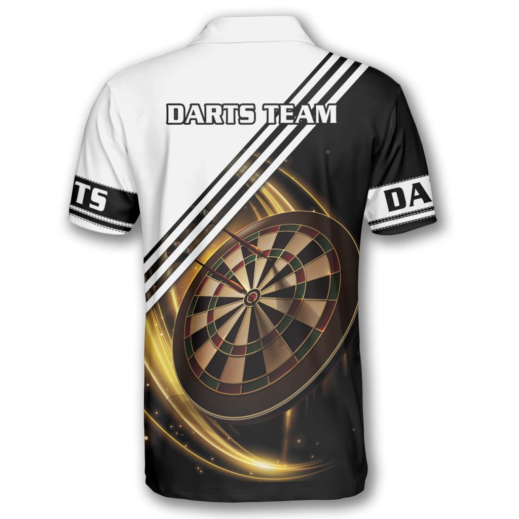 White Black 3D Dart Board Custom Darts Shirts for Men - Primesty