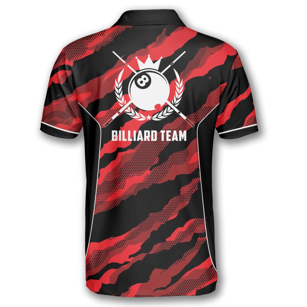Red Tiger Skin Custom Billiard Shirts for Men - Primesty