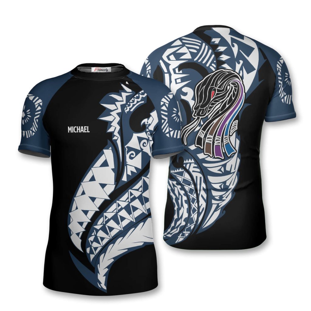 Fighter Tribal Custom Jiu Jitsu Rash Guard - Primesty