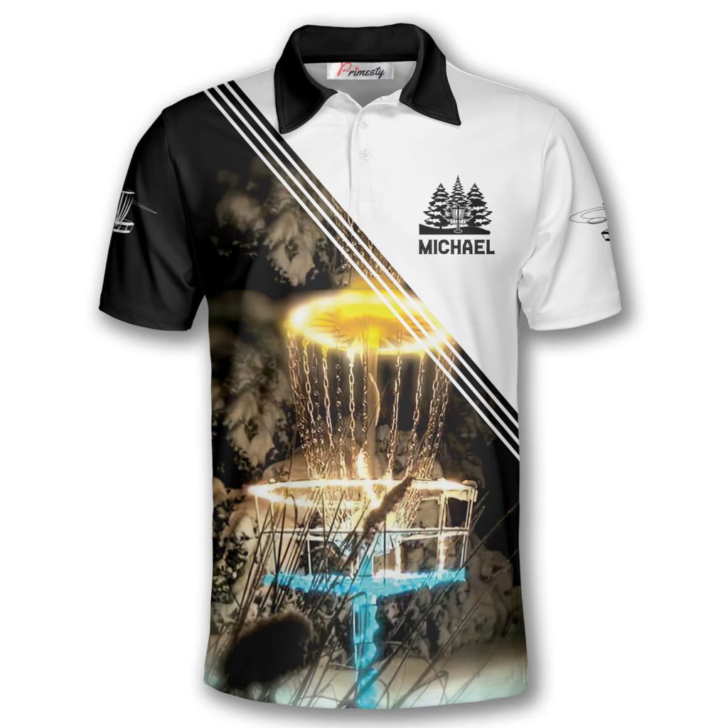 3D Custom Disc Golf Polo Shirts for Men - Primesty
