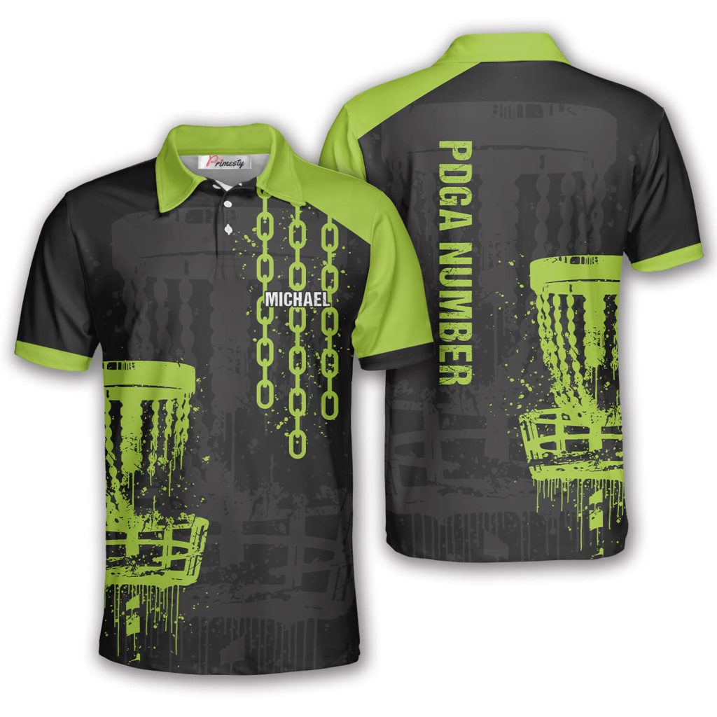 Chain Custom Disc Golf Polo Shirts for Men - Primesty