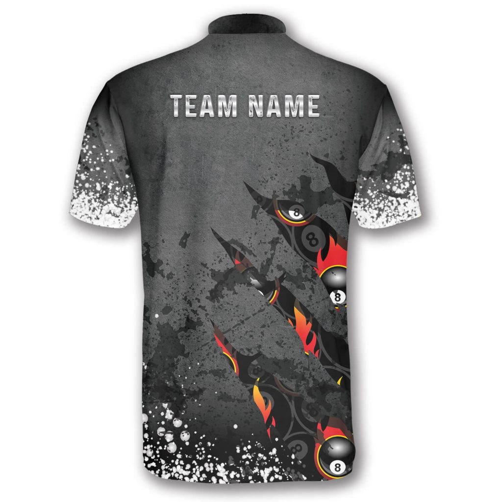 8 Ball Paint Splash Custom Billiard Jerseys for Men - Primesty