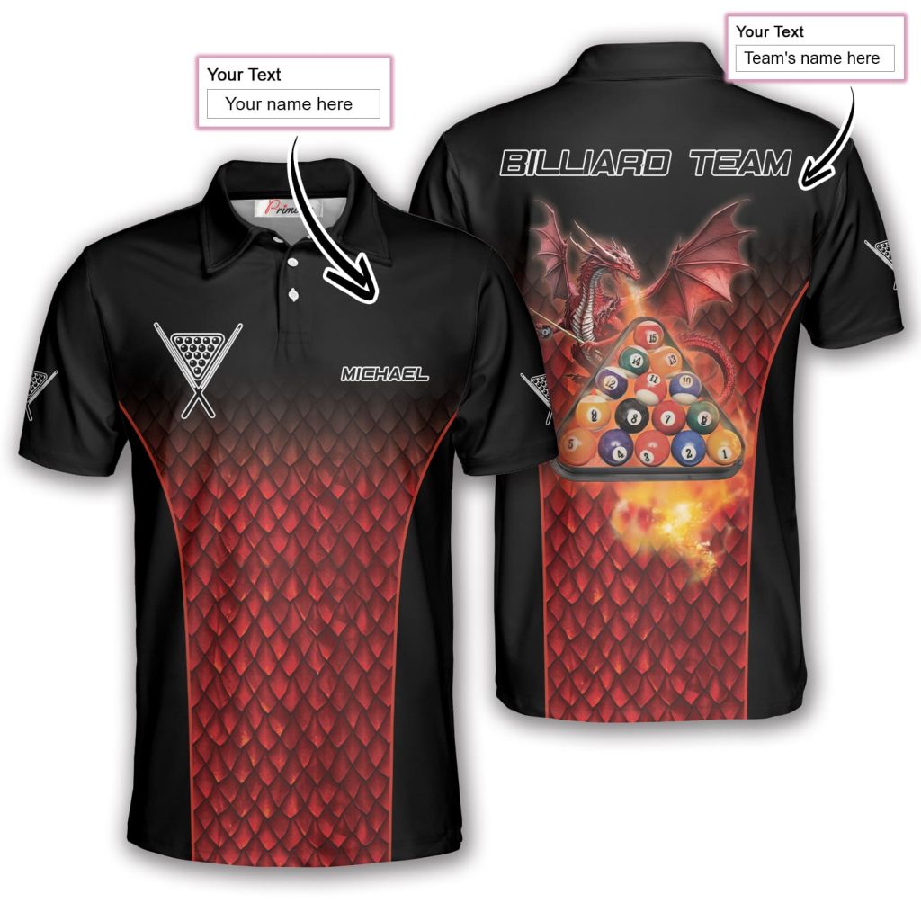 Dragon Scale Custom Billiard Shirts For Men - Primesty