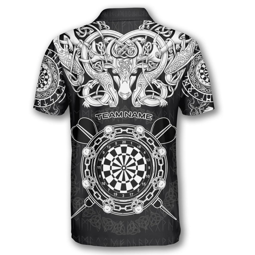 Viking Norse Vegvisir Runes Celtic Custom Darts Shirts for Men - Primesty