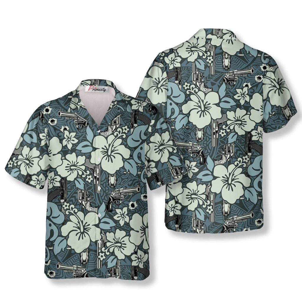 Gun Hawaiian Shirts - Gun Shirts for Men - Primesty