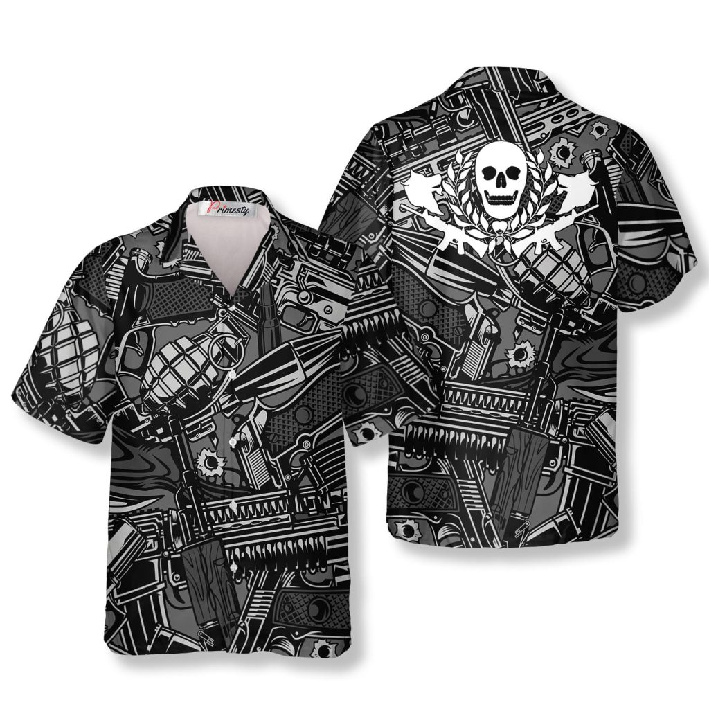 Gun Hawaiian Shirts - Gun Shirts for Men - Primesty