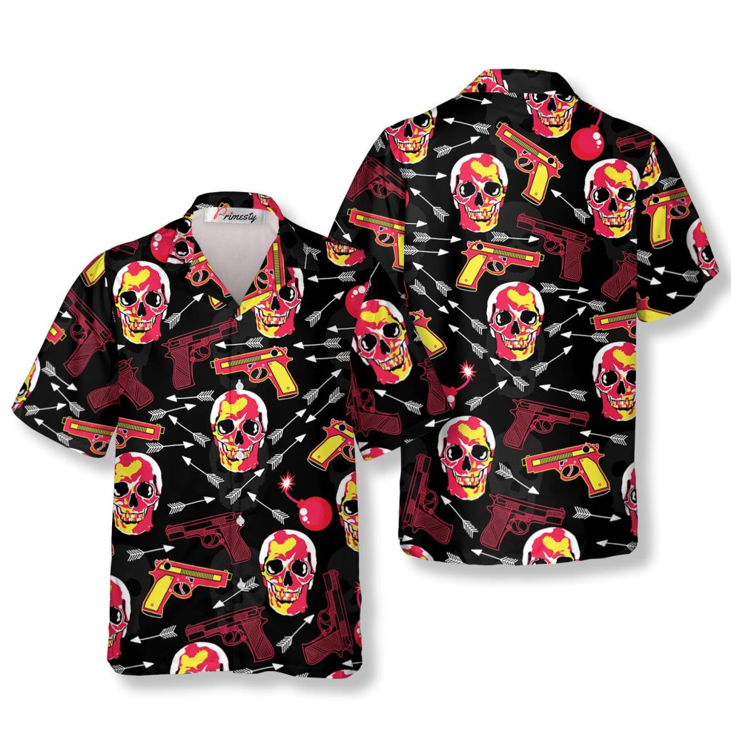 Gun Hawaiian Shirts - Gun Shirts for Men - Primesty