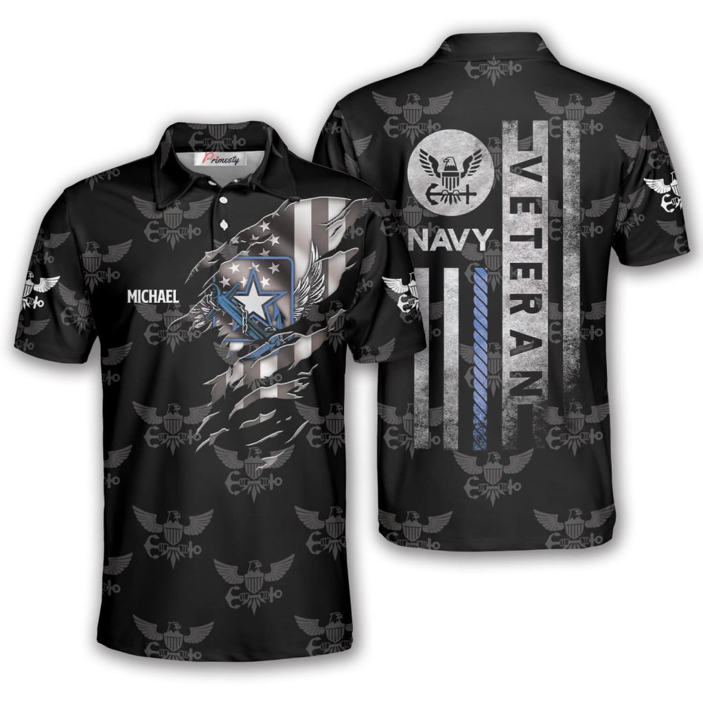 Veteran Shirts for Men - Custom Veteran Polo Shirts - Primesty