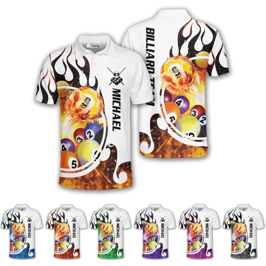 American Athlete 9 Ball Billiard Shirts For Men - Primesty